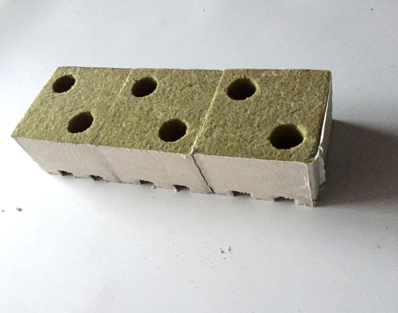 Two Holes agricultural Rock wool blocks and Plugs - Sid packing